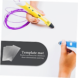 CHILDWEET 10pcs Board 3 Mat 3 Stencils 3D Doodler Pen Mat Transparent Drawing Board 3D Pen Mat 3D Printer Pen Mat Three-Dimensional Child PVC White Graffiti Pen