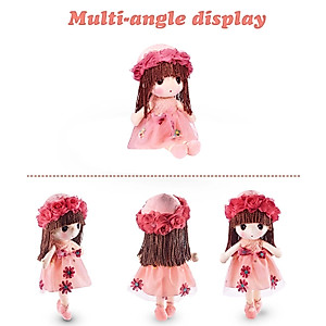 HWD Kawaii Flower Fairy Stuffed Soft Plush Toy Doll Girls Gift, 18 Inch (Pink)