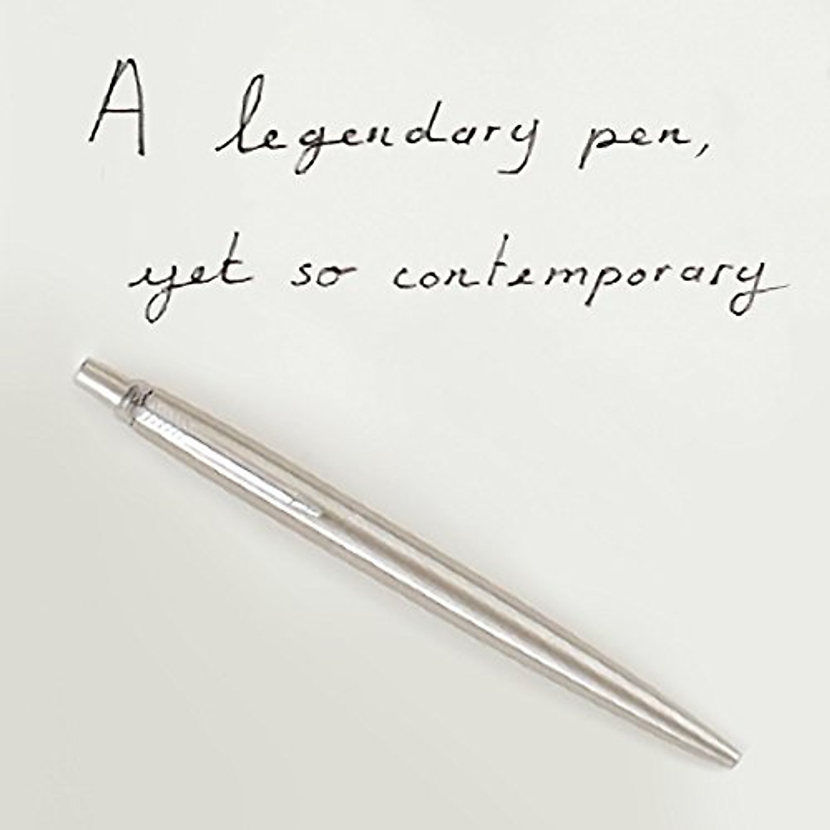 Parker Jotter Stainless Steel Ballpoint Pen, Medium Point, Black Ink