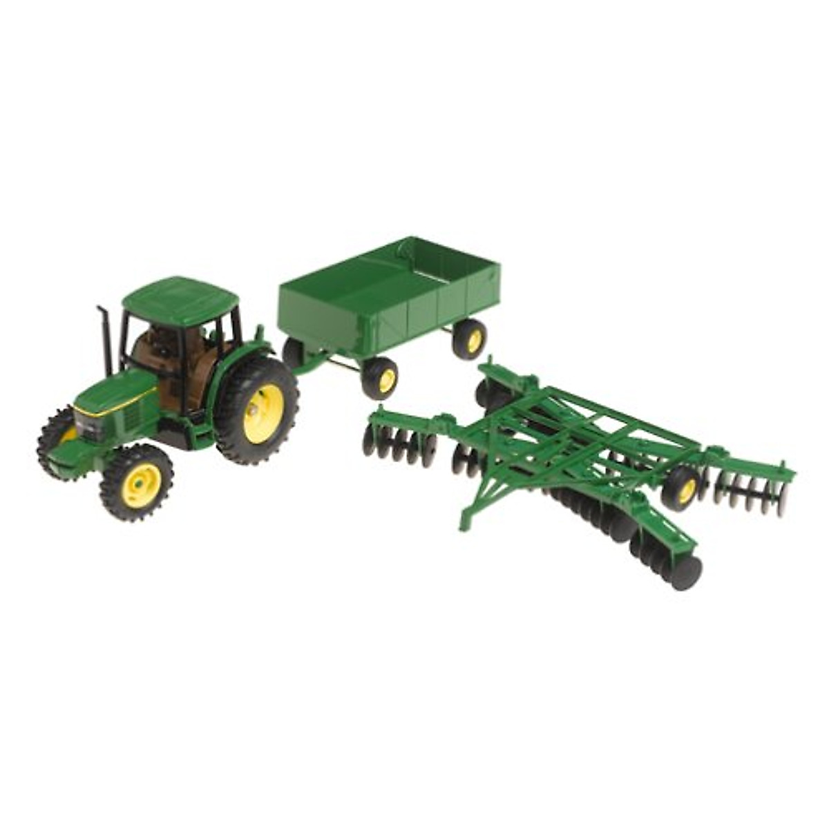 ERTL John Deere 6410 Tractor With Barge Wagon And Disk (1:32 Scale) , Green