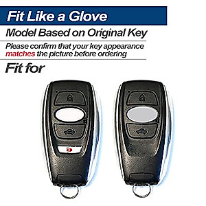INFIPAR Fit for 2021 2020 Subaru Ascent BRZ Crosstrek Forester Impreza Legacy Outback WRX STI TPU Key Fob Remote Cover Case Shell Glove Pouch Holder Protector Keyless Entry Sleeve Accessory, Pink
