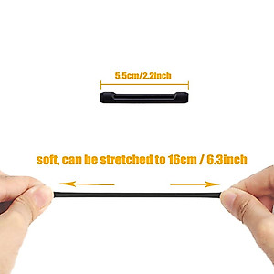 24PCS Eyeglasses Ear Grips, Anti Slip Elastic Comfort Glasses Retainers For Spectacle Sunglasses Reading Glasses Eyewear, Eyeglass Ear Hook, Sport Black YJG Yjg01