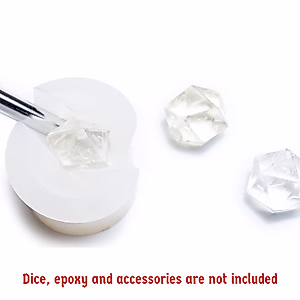 Hexers D20 Dice Mold: Make The Iconic Dice Yourself with Epoxy for Tabletop games. Mould is Compatible with Pathfinder d&d RPG DND and Dungeons and Dragons. Polyhedral Sharp Edge Dice