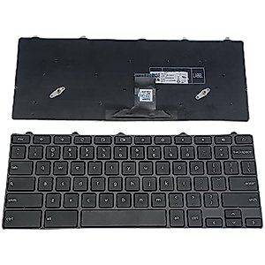 Replacement Laptop English Black Keyboard (Power Button) for Dell Chromebook 11 3100 5190 2-in-1 0D2DT 00D2DT CN-00D2DT