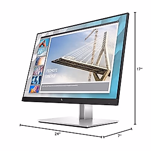 HP E24i G4 WUXGA 24 Inch Monitor NO STAND 60Hz IPS Low Blue Light Mode Anti-Glare VESA Mountable ENERGY STAR Certified for Desktop Laptop Computer Flat Screen, VGA DisplayPort USB HDMI Port (Renewed)