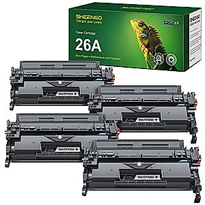 26A CF226A 226A High Yield - SHEENGO Compatible 226A Toner Cartridges Replacement for HP 26A CF226A 26X CF226X to use with M402n M402dn M402dw Pro MFP M426fdw M426fdn Printer (4 Black)