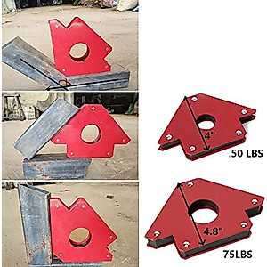 XtremepowerUS Arrow Shape Heavy Duty Steel Magnetic Welding Setup Holder Multiple Angles with a Grip Hole (Holds Up to 75 Lbs.)