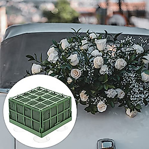 Ciieeo 3pcs Car Ornament Green Flowers Car Mount Car Decorations Greenery Floral Foam Dining Room Table Decor Car Kit Flower Sucker Base Fresh Floral Sucker Base Happy Word Wedding