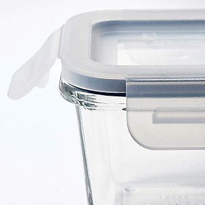 IKEA ASIA 365+ Food container with lid, SquareGlass 180ml, Set of 3
