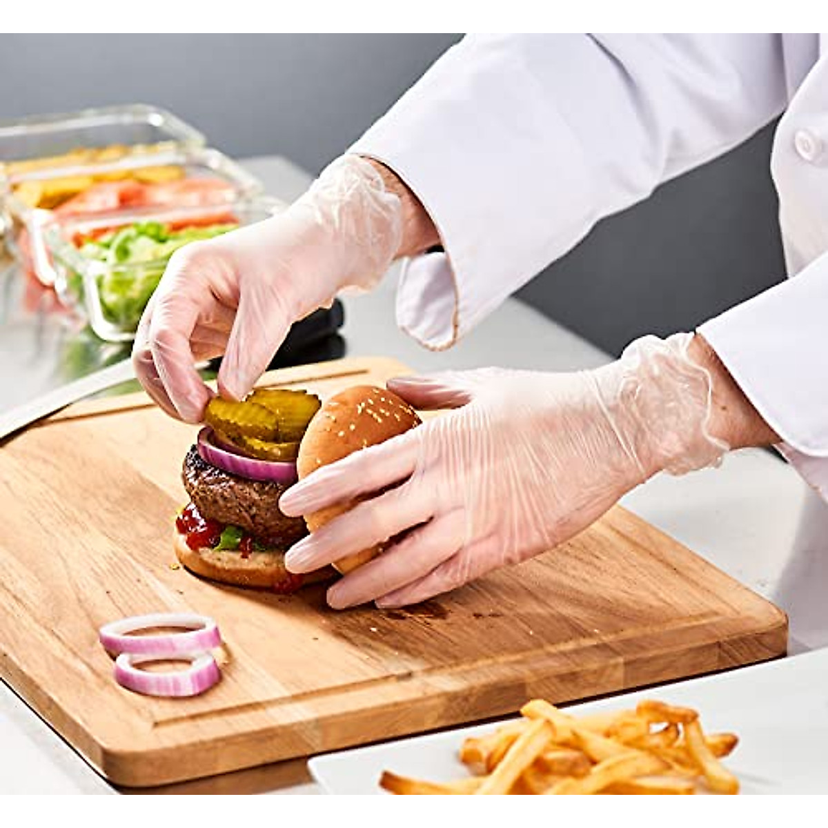 Disposable Plastic Vinyl Clear Gloves (Small, 100, Count)