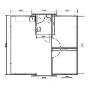 2 Bedroom Expandable Portable House with Kitchen and Bathroom Durable and Spacious
