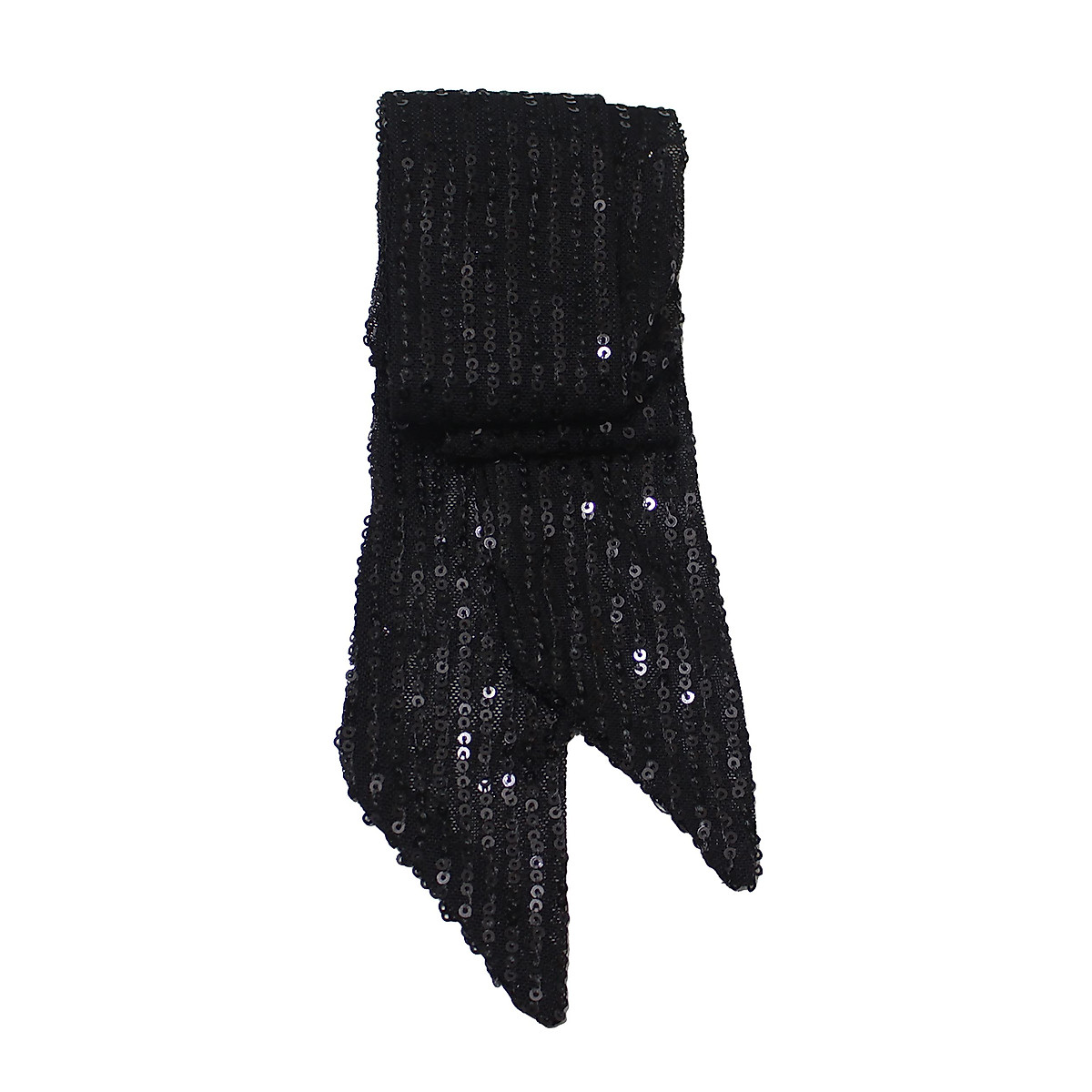HI-party Small scarf with fashionable sequins for decoration (Black)