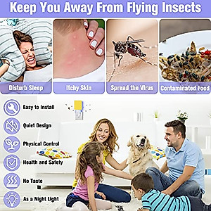 Electric Flying Insect Trap,UV Light Mosquito Trap Gnat Killer Indoor Night Light Plug in Bug Catcher Fruit Fly Traps 2023 Latest Upgrade Flying Insect Trap Plug in Gnat Traps for House Indoor 1 Pack