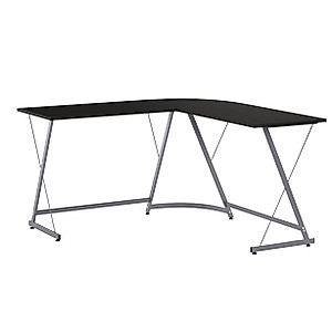 SHW L-Shaped Computer Gaming Desk, Espresso