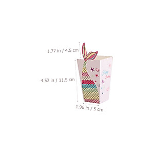 CIYODO 12pcs Boxes Mermaid Chip Box Snack Paper Cones Popcorn Containers Boxes Party Snack Container Poppin Popcorn Food Containers Boom Chicka Popcorn Snacks Container Popcorn Cartons