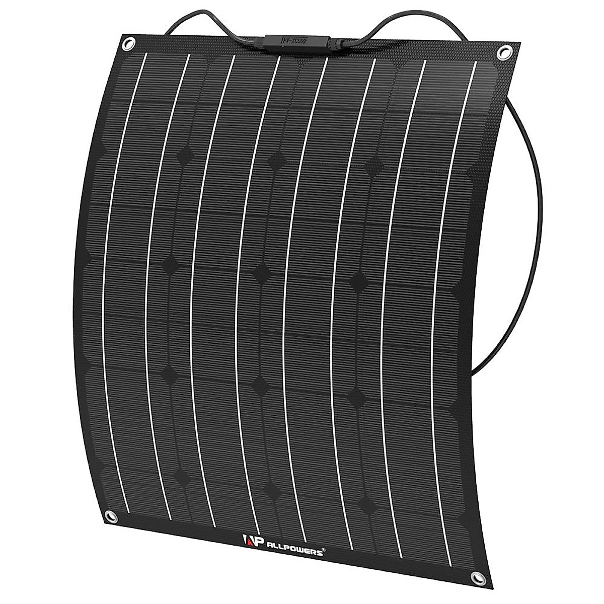 ALLPOWERS 50W 18V 12V Flexible Solar Panel Charger(with ETFE Layer, MC4 connectors) Semi Bendable Water-Resistant Solar Charger for RV, Boat, Cabin, Tent, Car, Trailer, Other Off Grid Applications
