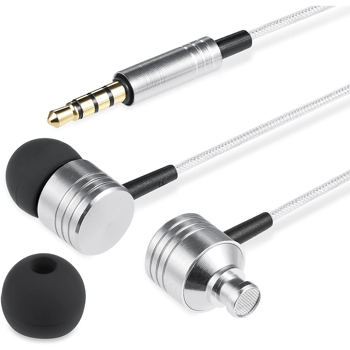 Betron B650 Earphones Wired Headphones in Ear Noise Isolating Earbuds with Microphone and Volume Control Powerful Bass Driven Sound, 10mm Large Drivers