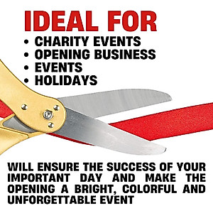 20" Gold Scissors for Grand Opening – Gold Giants Ribbon Cutting Scissors for Special Events Inaugurations and Ceremonies Giant Scissors for Ribbon Cutting Ceremony Heavy Duty Scissors
