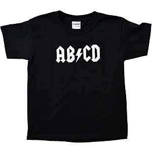 Ann Arbor T-shirt Co. Little Boys' AB/CD | Funny Kid's Rock and Roll Humor Tee-3T Black