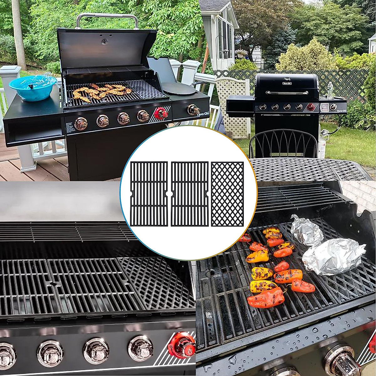 BBQration 70-01-911 Grill Grate for Dyna-Glo 4-Burner Gas Grill DGH450CRP DGH450CRN-D DGH450CRP DGH450CRN DGH451CRP DGH451CRP-D Cooking Grate for Dyna Glo Grill Replacement Parts