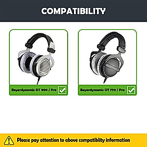 HTINDUSTRY Durable Headphone Ear Pads Replacement-Earpads Compatible with Beyerdynamic DT 990 Pro DT 770 Pro DT990 DT770 Pro Headphone Headset