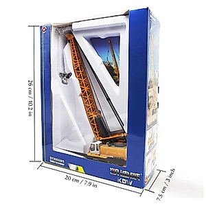 Tipmant Children Alloy Die-cast Car Model Toy Excavator Truck Digging Cable Engineering Vehicle Tower Crane Collection Gift for Kids Scale: 1:87