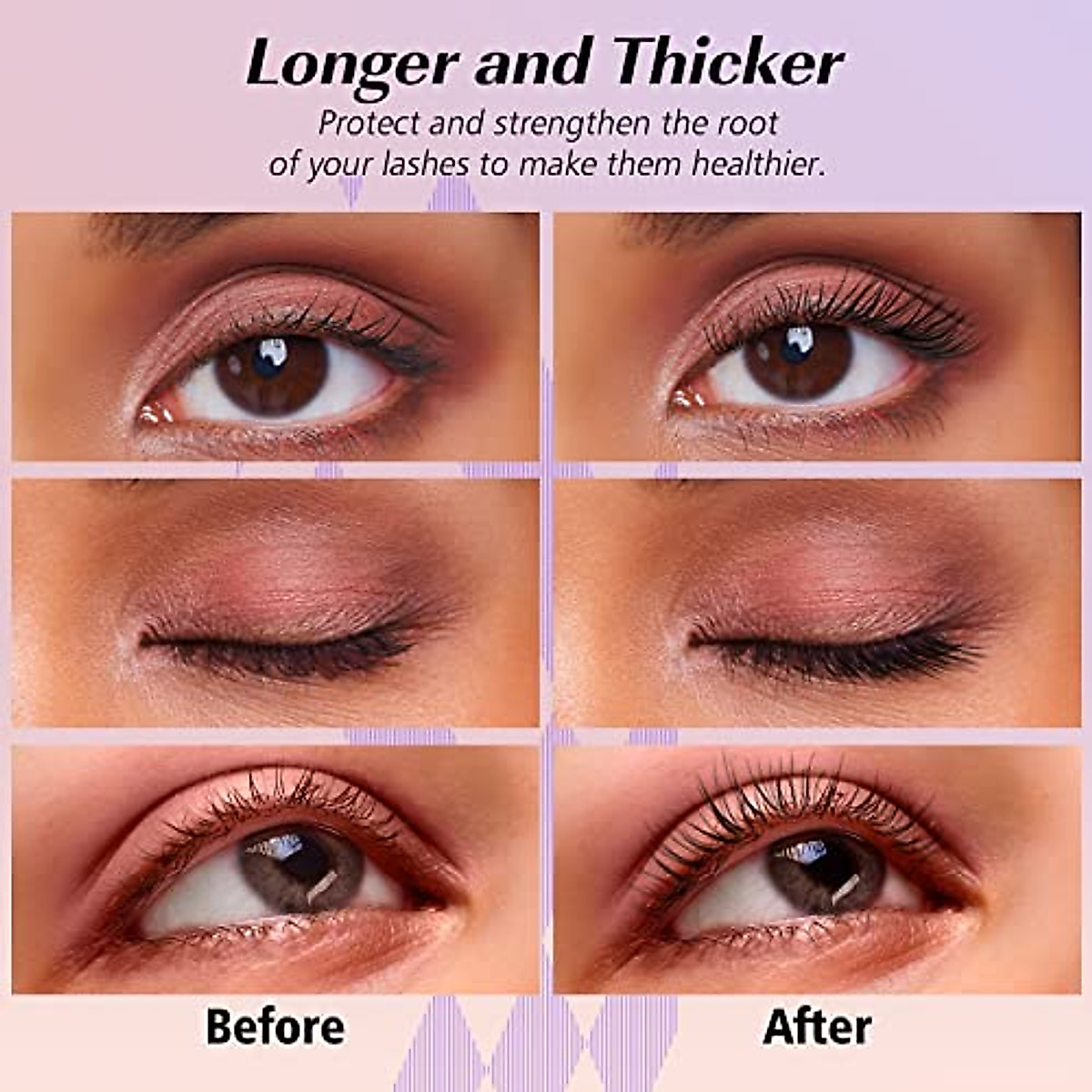 Premium Eyelash Growth Serum by Shinowa,Nourish Lash Enhancing Serum,Boosts Natural Lash Growth for Longer, Thicker, Fuller Eyelashes and Eyebrows (5ml*2)