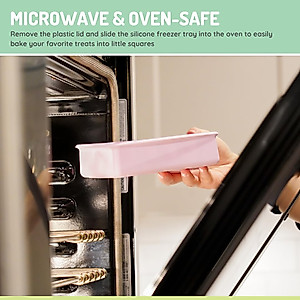 melii Silicone Baby Food Freezer Tray with Lid – Versatile 10-Cup 2oz Portion Tray for Freezing Breastmilk, Homemade Baby Food, Sauces, Smoothies, Snacks – Microwave, Freezer Safe - Pink