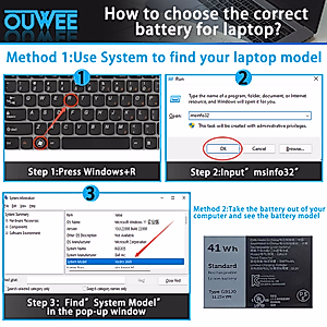 OUWEE 41Wh G91J0 Battery Replacement for Dell Latitude 3320 3330 3420 3520 Inspiron 3510 3511 3515 3525 3530 5310 5410 5418 5510 5515 5518 14 Plus 7420 7415 2-in-1 Vostro 5620 5625 V6W33 TN70C 11.25V