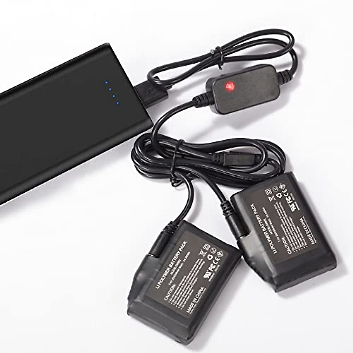 BARCHI HEAT 7.4V 2200MAH Rechargeable Battery Charger, US Standard USB Charger Accessories USB Charging Cable for Heated Gloves,Socks,Hats