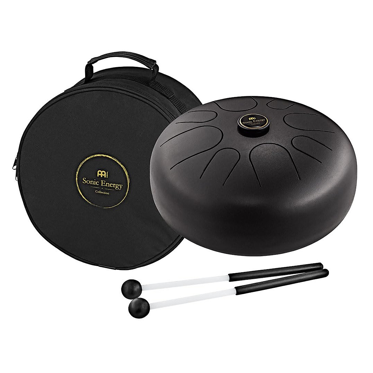 Meinl Sonic Energy Steel Tongue Drum 8 Notes 16" with Mallets, Bag — Sound Healing Instrument for Musical Education, Meditation, ASMR, Yoga