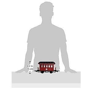 Bachmann Industries Li'L Big Haulers Coach G-Scale Short Line Railroad with Red/Black Roof, Large