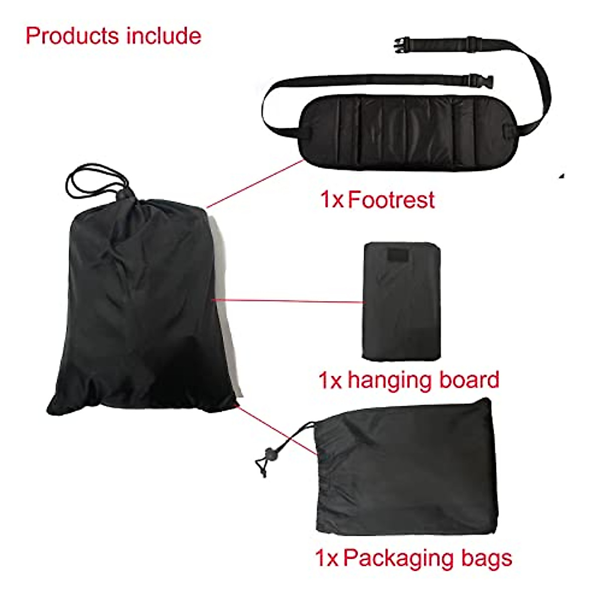 Niuelai Foot Rest Airplane Travel Footrest - Flight Leg Hammock Hanger Sling to Prevent Back, Leg, Knee, Hip Pain & Stiffness - Portable Travel Accessories Adjustable Height for Plane, Train, Office