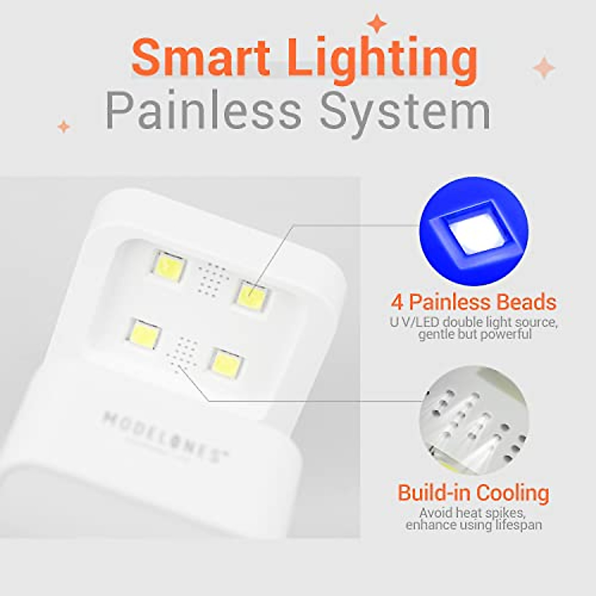 modelones Mini UV Light for Nails, UV Nail Lamp, Nail Light with 2 Timers for Fast Nail Extension, LED Nail Lamp, Portable USB Nail Dryer for Travel