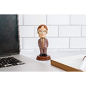 The Office Dwight Schrute Bobblehead Figure | Official The Office Bobblehead Dwight Schrute | The Office Merchandise Dwight Desk Decor Figures | 5.5 Inches Tall