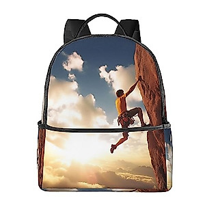 BAFAFA Rock Climbing Sports Printed Travel Backpack Business Work Bag Computer Bag Outdoor Sports Rucksack
