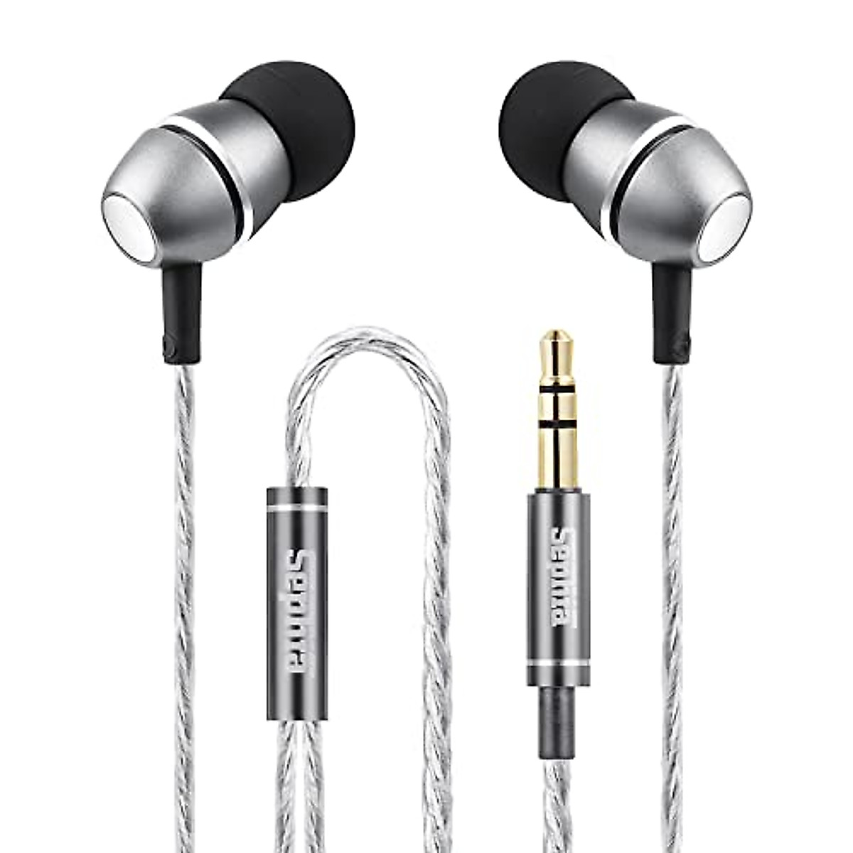 sephia Sp3030 Earbuds in Ear Headphones Wired Earphones with Noise Isolating Ear Buds Lightweight Case 3.5 mm Jack