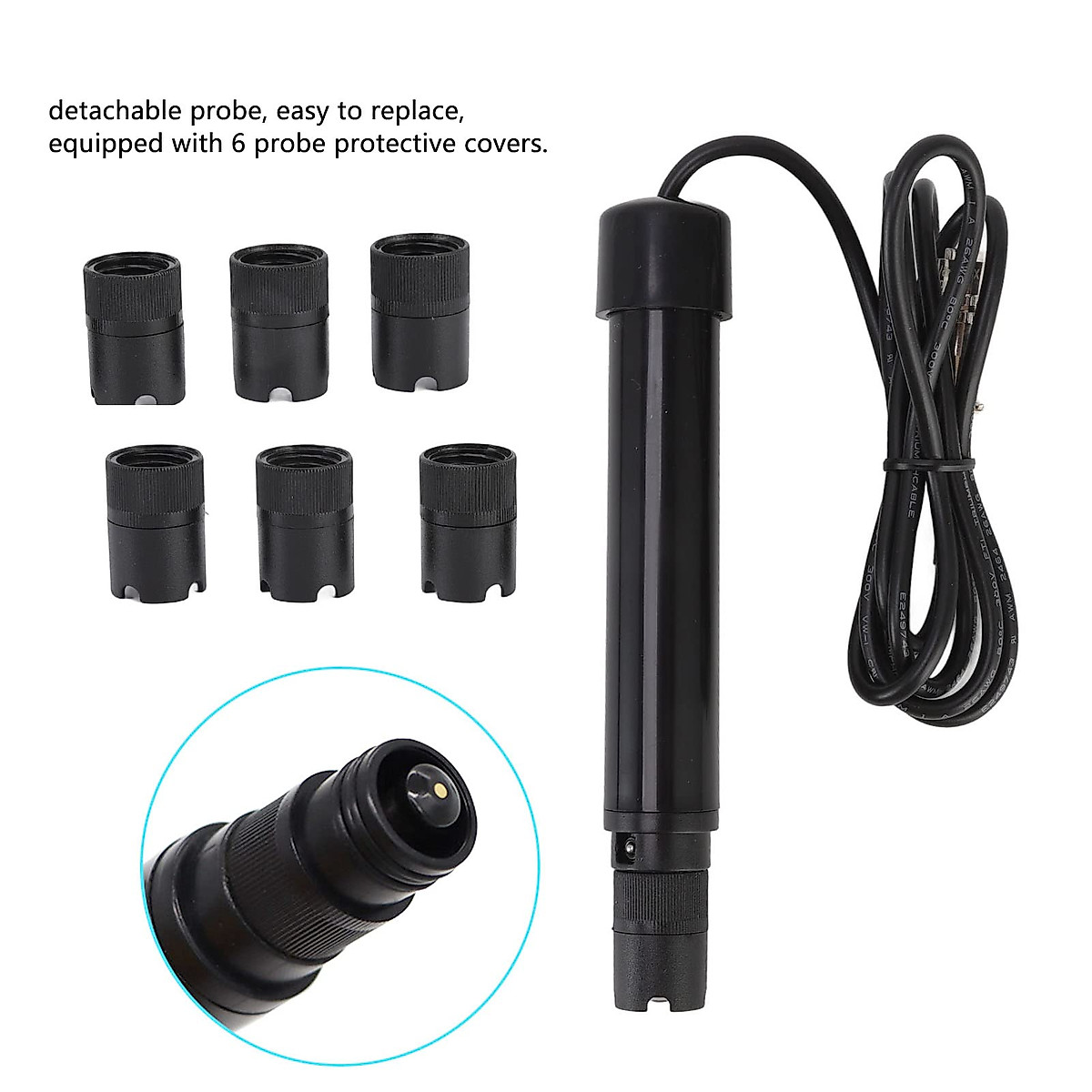 Zooke Dissolved Oxygen Meter, Professional Digital DO Meter Temperature Meter Portable with Electrode Filling Fluid & Temperature Compensation for Freshwater, Seawater, Laboratory (with Backlit)