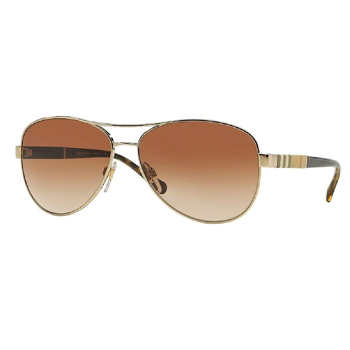 BURBERRY BE3080 114513 59M Light Gold/Brown Gradient Aviator Sunglasses For Women+ BUNDLE with Designer iWear Eyewear Kit