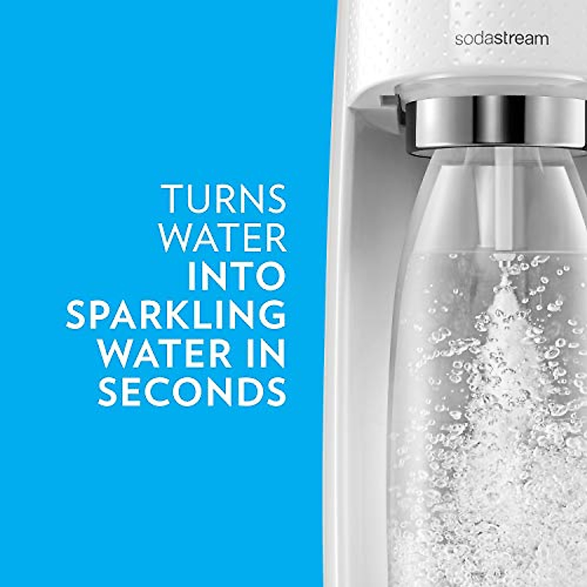SodaStream Fizzi Sparkling Water Maker (White) with CO2 and BPA free Bottle