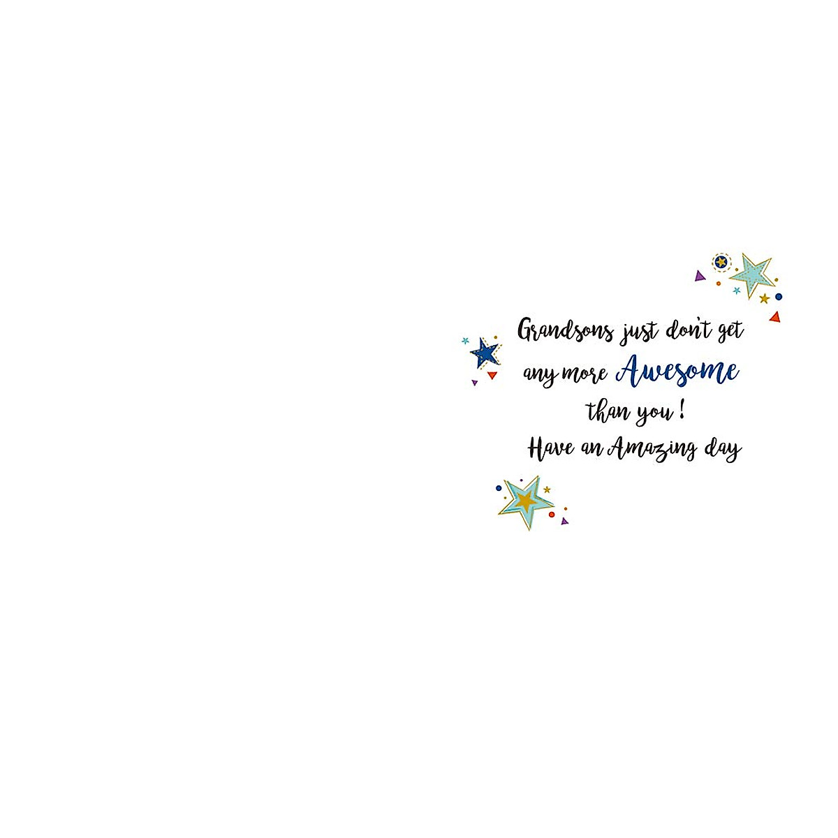 Piccadilly Greetings Group Ltd Gold Dust - to A Brillinatly Awesome Grandson - Great Value Birthday Card,Green,8 x 6