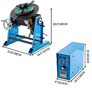 Mophorn 50KG Rotary Welding Positioner Turntable Table 110V 120W Angle 0 to 90° Welding Positioner Positioning Turntable 310mm Diameter Welder Positioner Turntable Machine 200mm Lathe Chuck