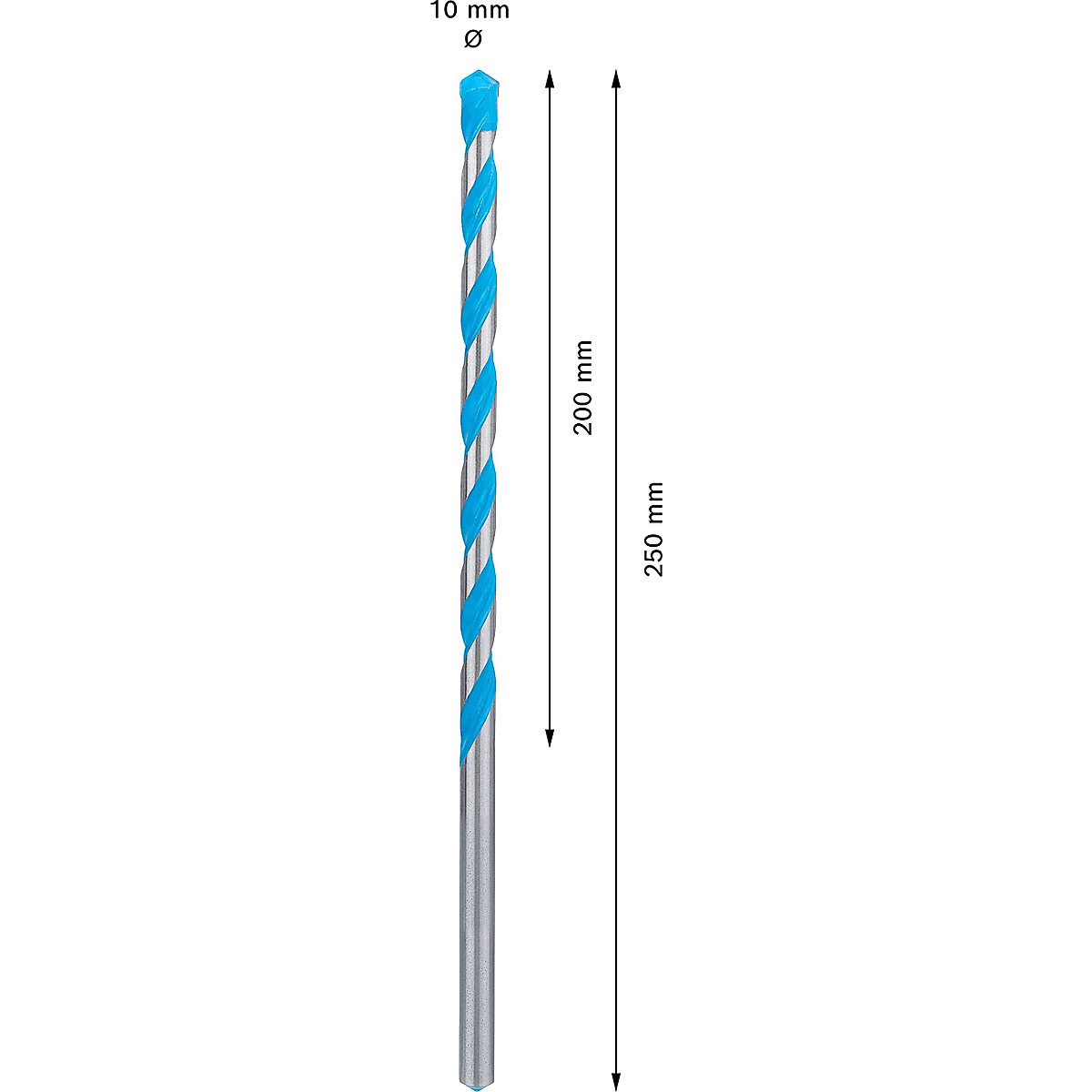 Bosch Professional 1x Expert CYL-9 MultiConstruction Drill Bit (for Concrete, Ø 10,00x250 mm, Accessories Rotary Impact Drill)