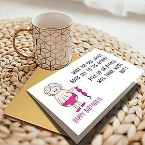 Chenive Hilarious Birthday Card for Her, Rude Birthday Card for Women, Happy 50th 60th 70th Birthday Card for Female Friend