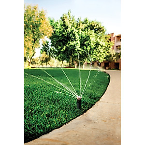 Rain Bird 12SA-RVAN Mini Rotary Pop-Up Spray, Hand Adjustable 45° - 270° Pattern, 13' - 18' Spray Distance, 4" Pop-up Height
