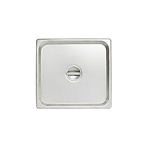 Thunder Group STPA5230C Steam Table Pan Cover, 2/3 Size, Solid with Handle, Reinforced Corners, 24 Gauge, Stainless Steel, NSF (Made in China), Pack of 12