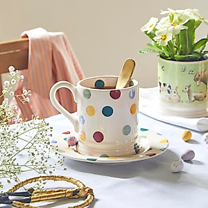 Emma Bridgewater Boho Handmade Ceramic Polka Dot Gift Half-Pint Coffee and Tea Mug