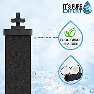 IT'S PURE EXPERT Water Filter, Replacement for Gravity Water Filter System, Black Purification Elements, 2 Packs