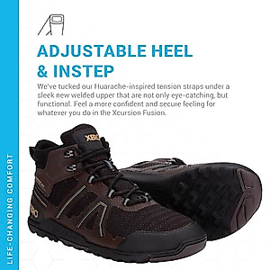 Xero Shoes Xcursion Fusion Men's Hiking Boots — As seen on Shark Tank, Zero Drop, Lightweight, Wide Toe Box, Waterproof Hiking Boots for Men — Bison, Size 10.5