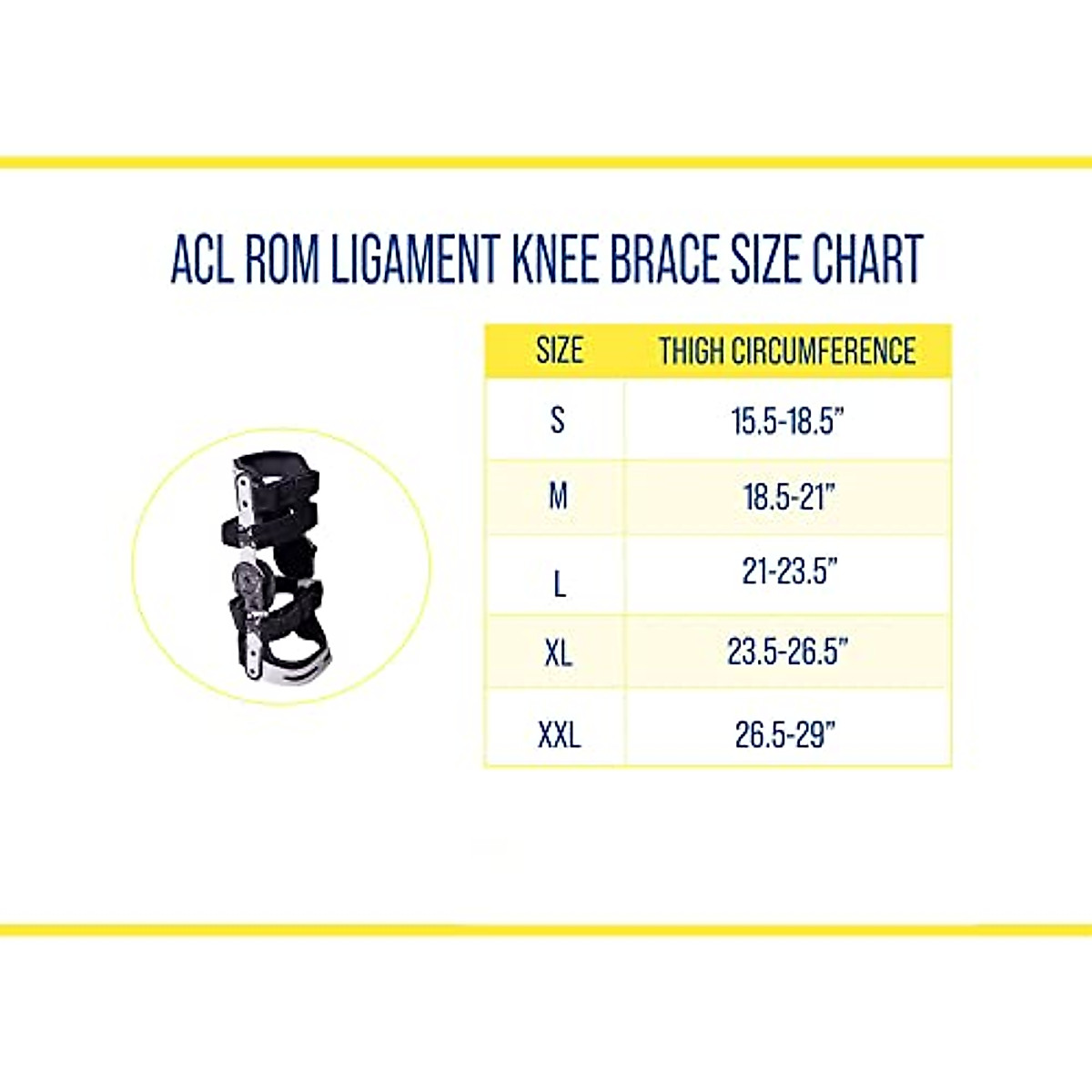 Brace Direct Hinged ACL Ligament ROM Knee Brace for Knee Pain- Immobilizer Support for ACL, PCL, LCL, MCL, Meniscus Tears, Tendon Repair, Arthritis, Post Surgical Recovery from